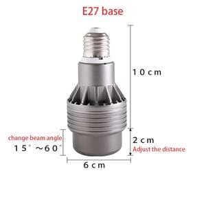 LED E27 Zoom Spot Λυχνία 15 έως 60 Μοίρες Ρύθμιση Λαμπτήρα Super Bright ...