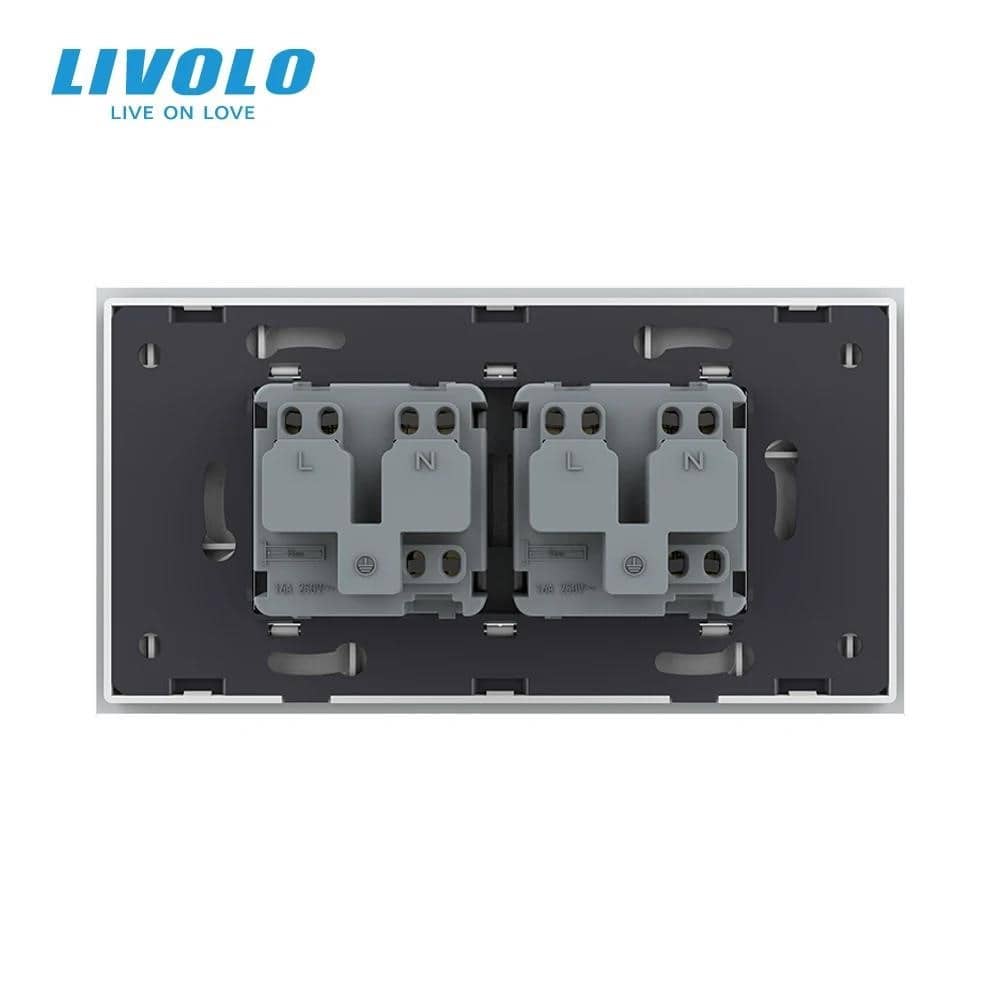 Βραβείο LIVOLO Double Power Socket Israel 16A Outlet Outlet, Tempered ...